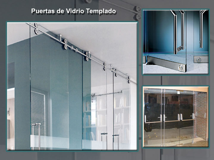 Instalación de puertas de vidrio templado en aluminio o PVC